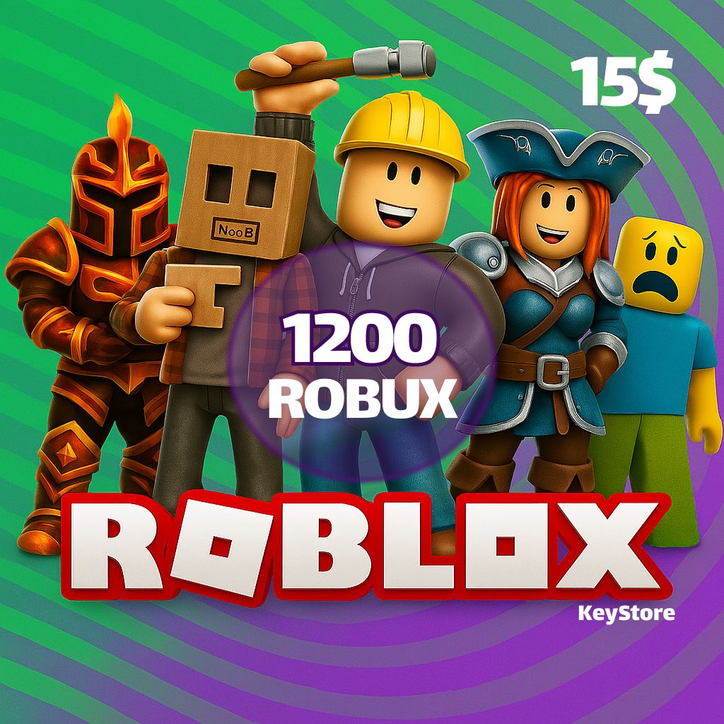 Roblox 15 USD (1200 Robux) – США - скачать ключи на Wildberries ...