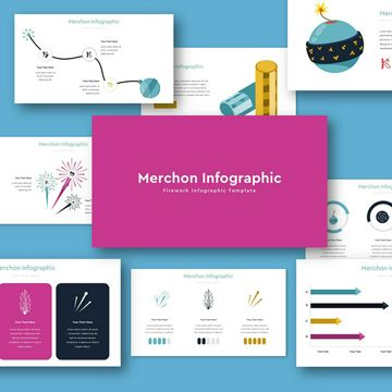 Шаблон презентации инфографики фейерверка Merchon - Biecom Market - скачать на Wildberries ...