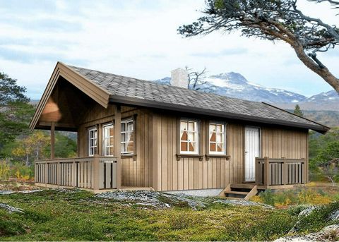 Готовый проект одноэтажного каркасного дома SCANDI-47 - probuild ...