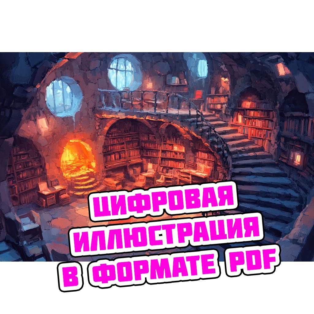 Цифровая иллюстрация Загадочная библиотека Станислав Миков скачать
