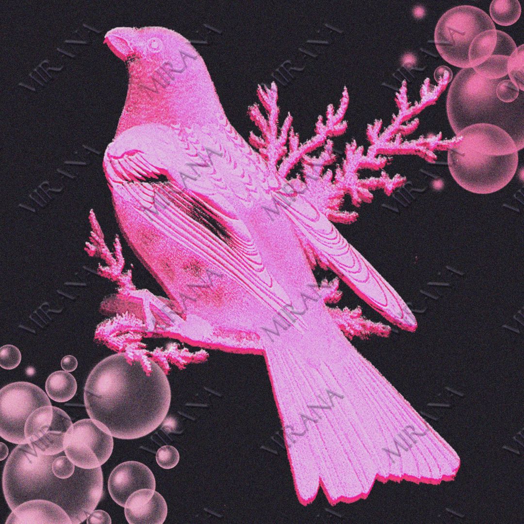 Птица постер принт для печати цифровой рисунок Милена Иванова скачать на Wildberries