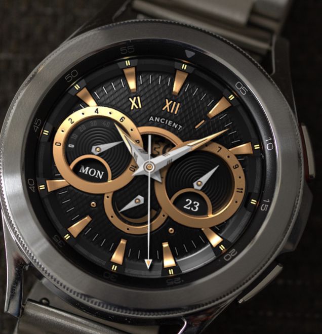 Циферблат "S4U Ancient Gold Watch Face" для Wear OS - S4U - скачать на ...