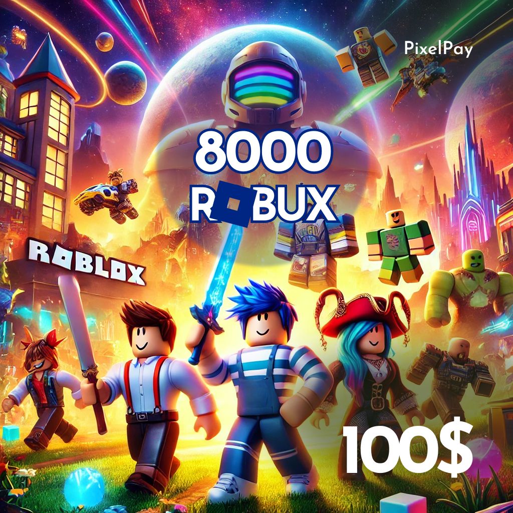Roblox 100 USD (8000 Robux) США - скачать ключи на Wildberries Цифровой ...