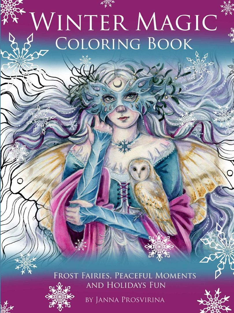 Winter Magic Coloring Book. Frost Fairies, Peaceful Moments and ...