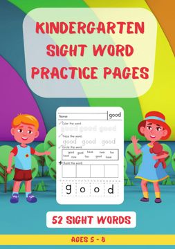 52 Kindergarten Sight Words Practice Pages. Learn, Color, Circle, Trace ...