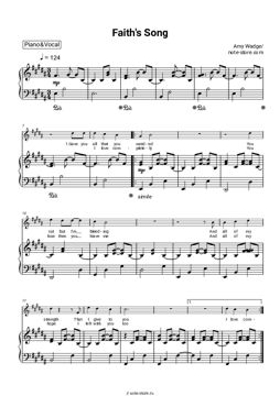 Ноты с вокалом Amy Wadge - Faith's Song - Пианино&Вокал - Amy Wadge ...