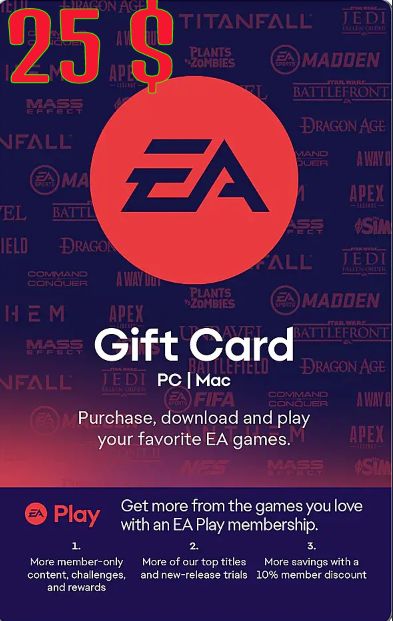 EA Gift Card (US) | 25 $ | АВТОВЫДАЧА - скачать ключи на Wildberries Цифровой | 465899