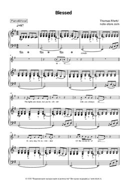 Ноты с вокалом Thomas Rhett - Blessed - Пианино&Вокал - Thomas Rhett ...