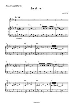 Ноты и аккорды Ladaniva - Saraiman - Пианино&Вокал&Аккорды - Ladaniva ...
