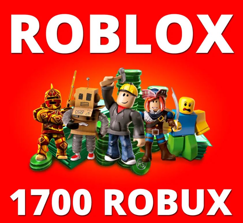 Игровая валюта Roblox Код пополнения на 1700 Robux - скачать ключи на ...