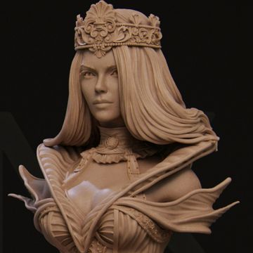 Queen of Spades Bust // 3D-модель (STL) - Автор - скачать на ...