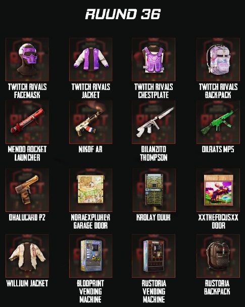 35 РАУНД 35 ROUND RUST 19 УНИКАЛЬНЫХ СКИНОВ TWITCH - скачать ключи на ...