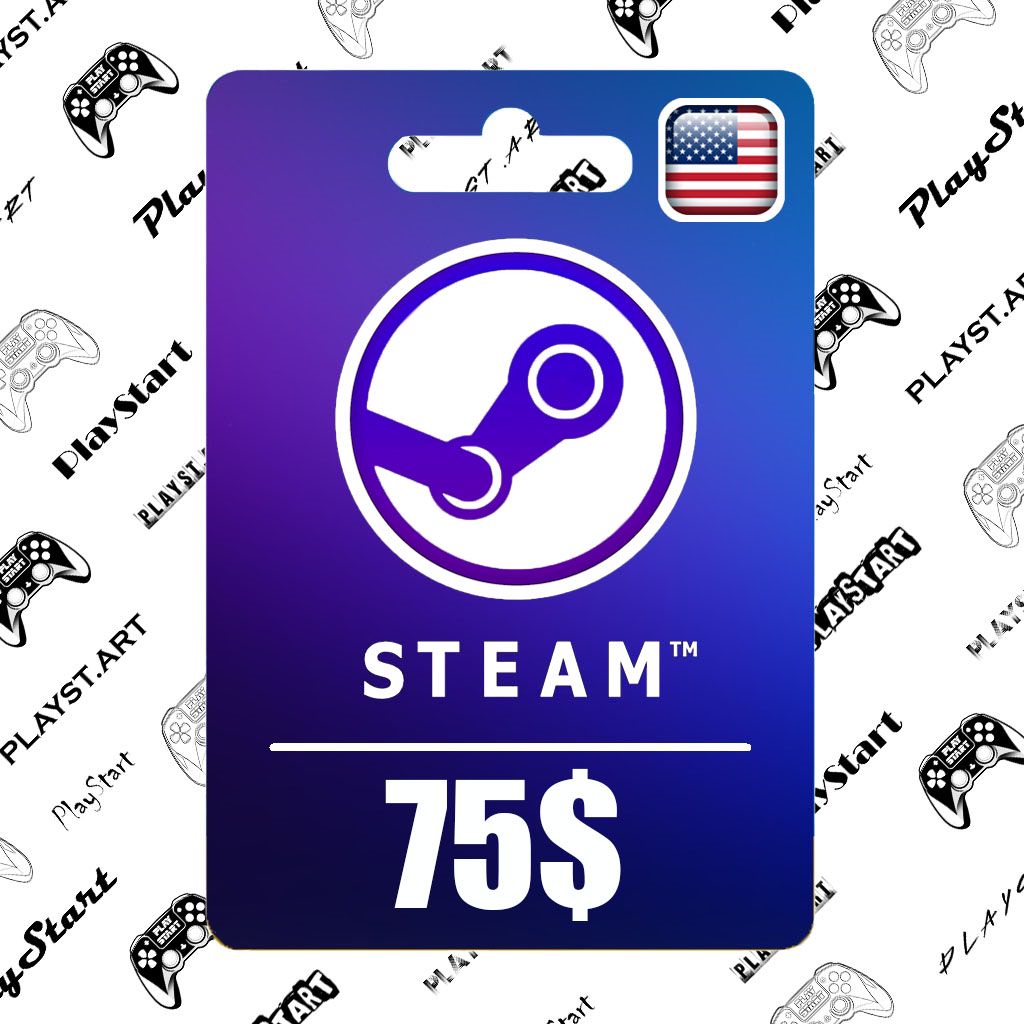 Подарочная карта Steam 75 USD (США) - скачать ключи на Wildberries Цифровой | 451118