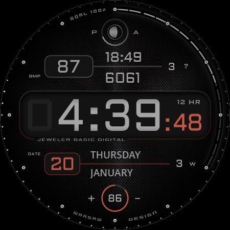 Циферблат. Jeweler Basic digital Watch Face - No - скачать на ...