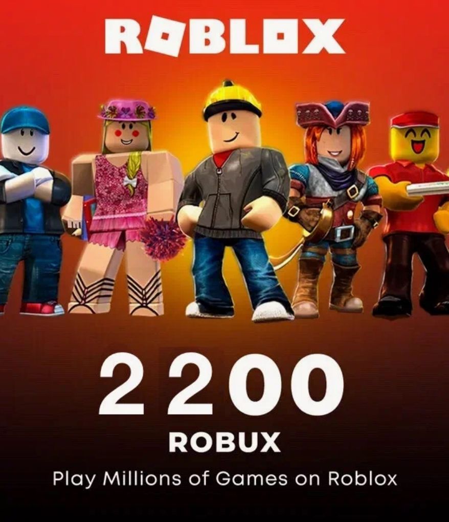 Игровая валюта платформер Roblox - 2200 Robux - скачать ключи на ...