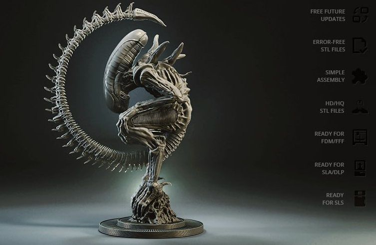 Alien Birth (Рождение Чужого) // 3D-модель (STL) - Автор - скачать на ...