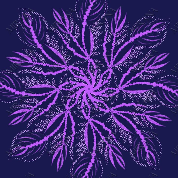 Новогодняя снежинка открытка постер принт для печати цифровой рисунок Милена Иванова