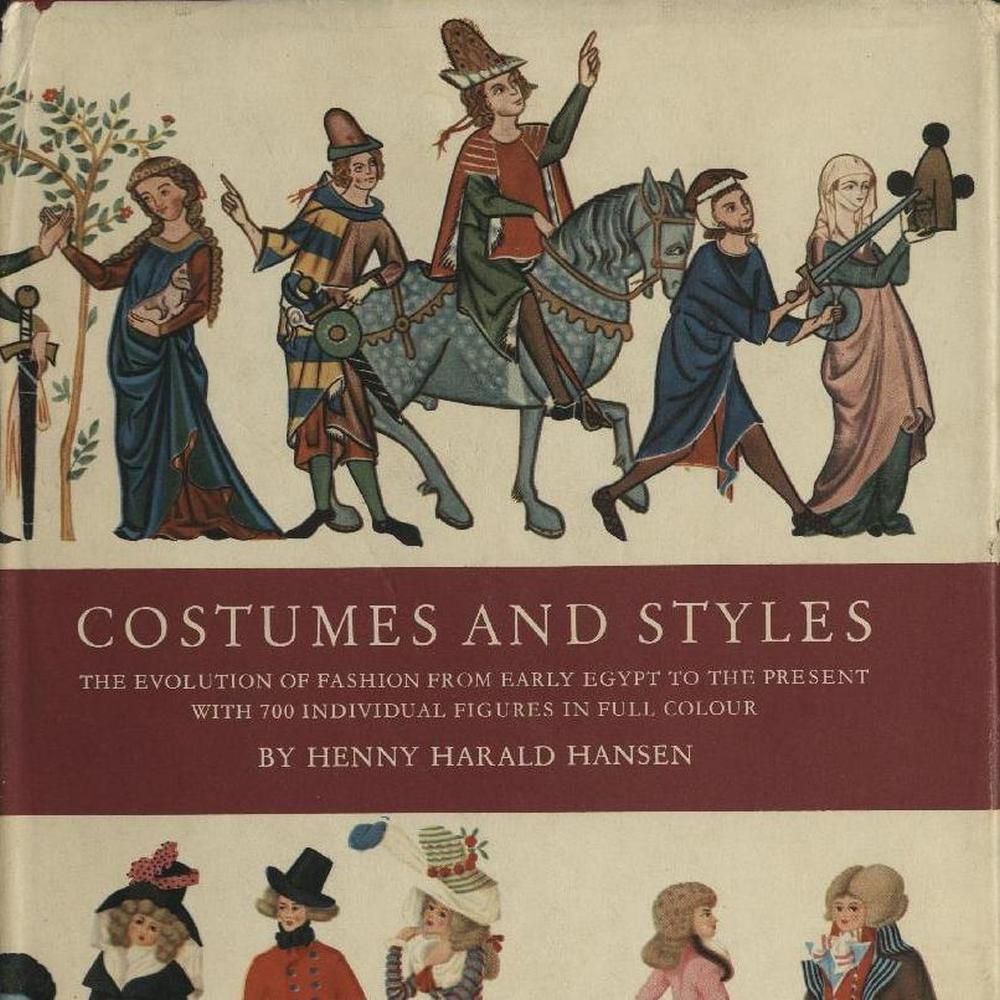 Оригинальная книга «Costumes and Styles» Henny Harald Hansen (1956 ...
