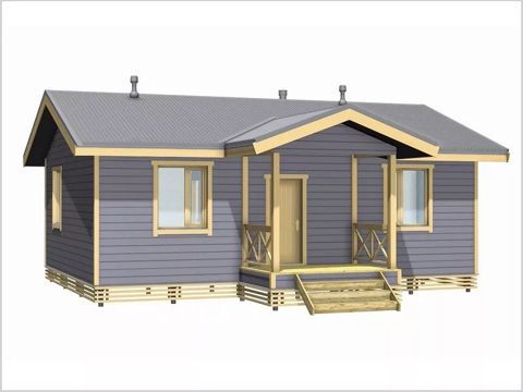 Готовый проект одноэтажного каркасного дома кд-67 - probuild - скачать ...