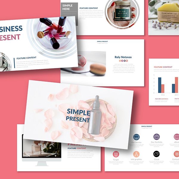 Шаблон презентации товара Simple Biecom Market скачать на