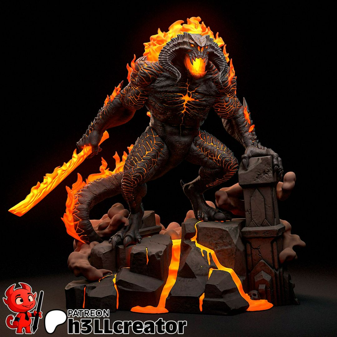 Balrog (Балрог) | The Lord of the Rings // 3D-модель (STL) - Автор - скачать на Wildberries ...