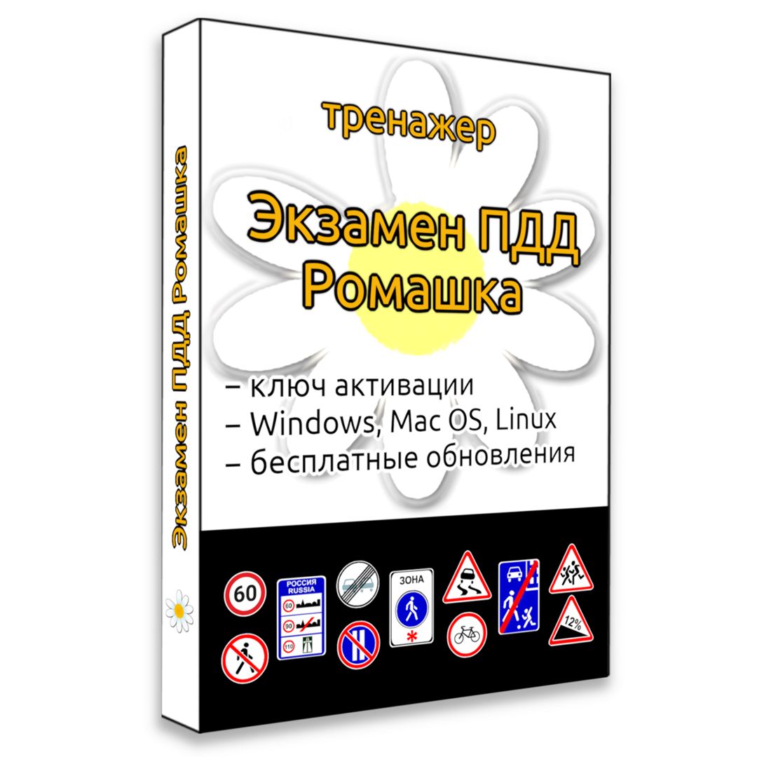 Экзамен ПДД Ромашка, ключ активации - скачать ключи на Wildberries ...