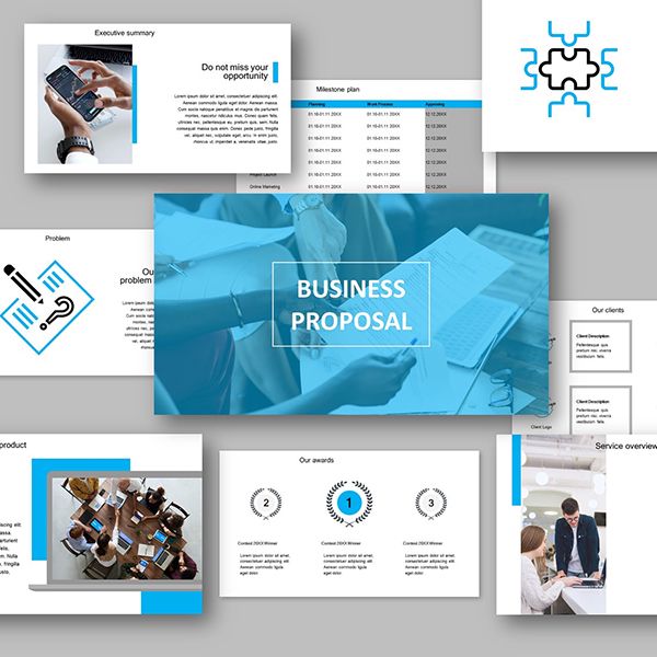 Бизнес презентация Business Proposal Biecom Market скачать на