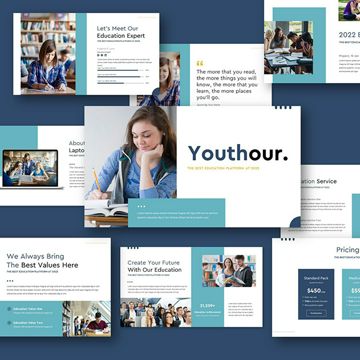 Шаблон презентации образовательной платформы Youthour - Biecom Market - скачать на Wildberries ...