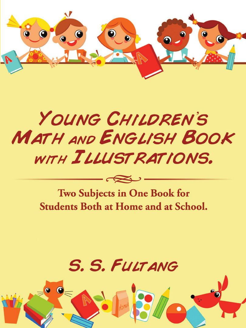 Young Children's Math and English Book with Illustrations. Two Subjects ...