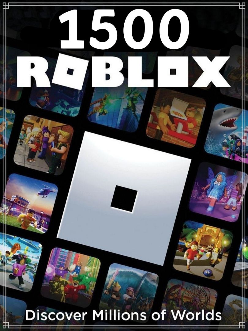 Игровая валюта Roblox - 1500 Robux (РФ и Весь мир) / Карта пополнения ...