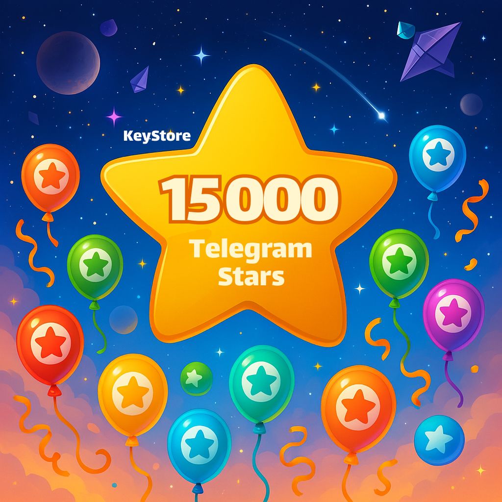 Звёзды Телеграм | 15 000 звёзд | Telegram Stars — моментальная покупка - скачать ключи на ...