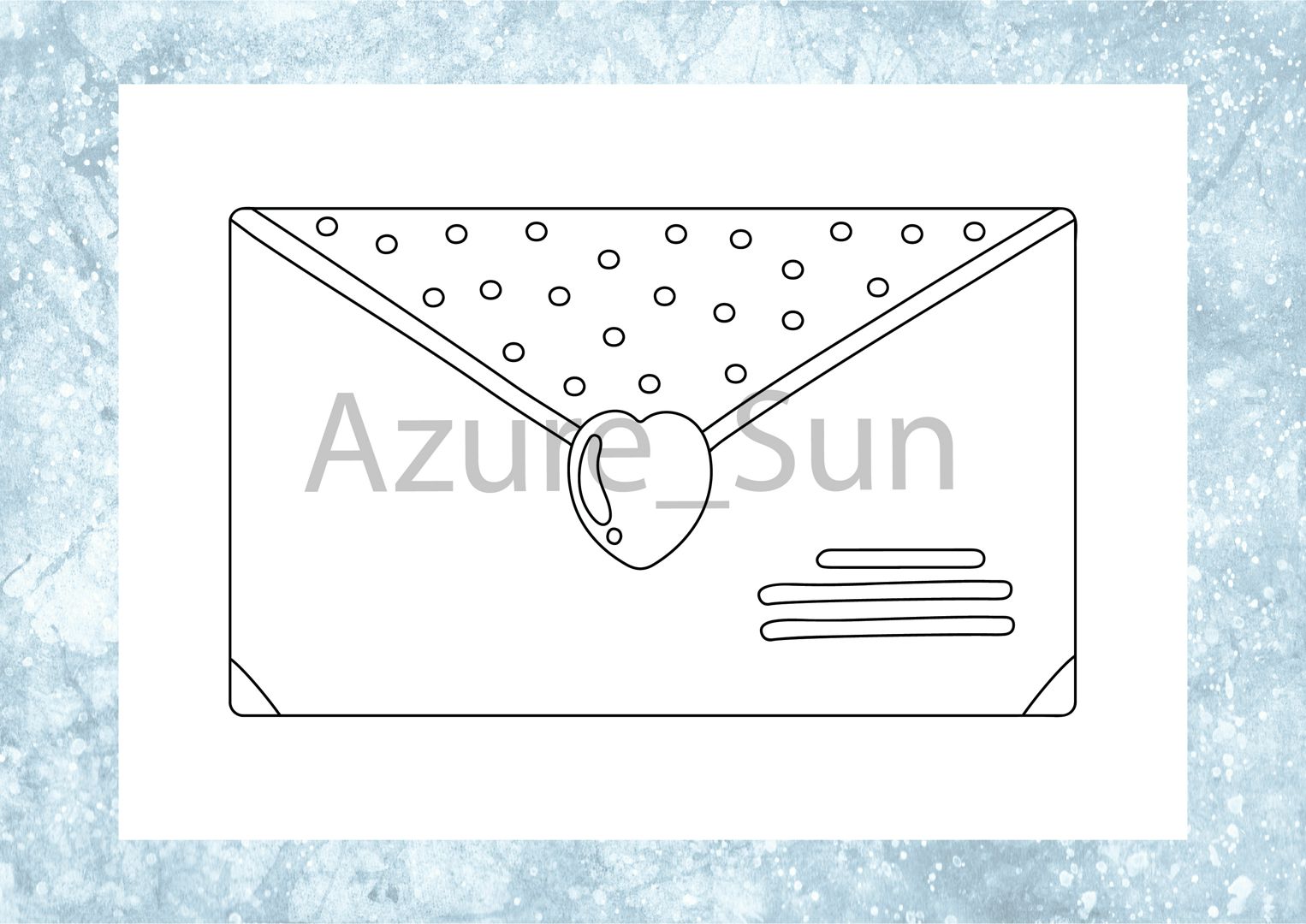 Раскраска "Конверт с письмом Сердечко" - Azure_Sun - скачать на ...