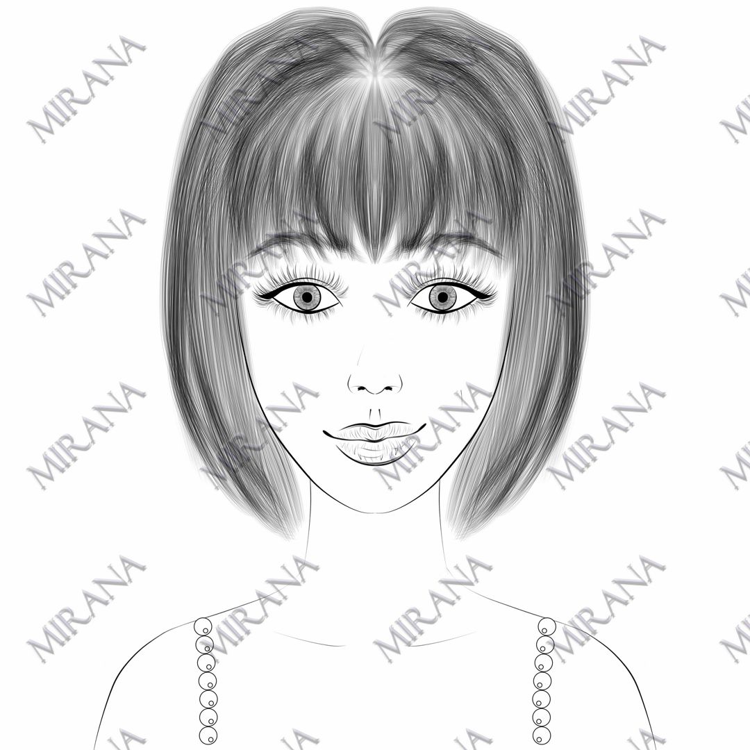 Девушка раскраска принт для одежды цифровой рисунок Милена Иванова скачать на Wildberries