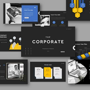 Современный шаблон презентации Top Corporate - Biecom Market - скачать на Wildberries Цифровой ...